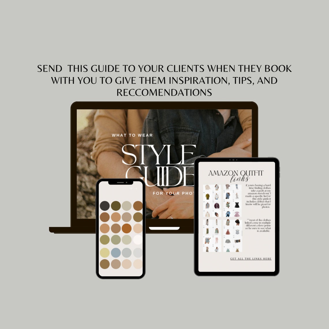 Photographer Style Guide Template: Client Outfit Inspiration (canva) - Etsy