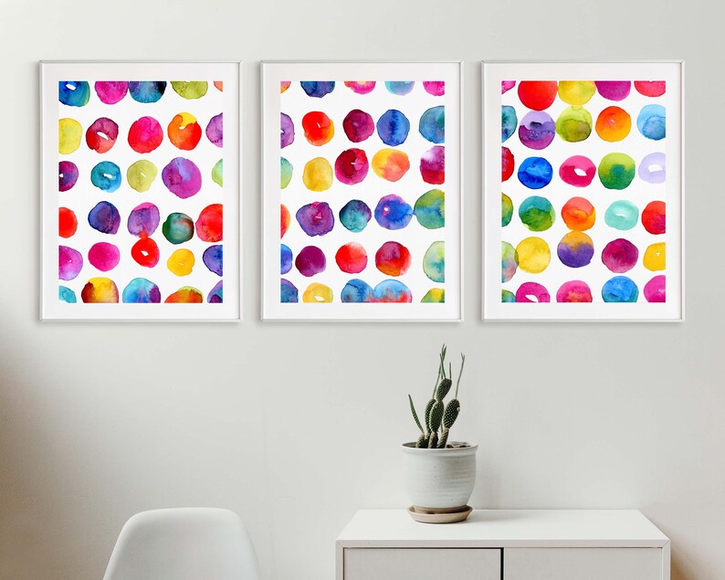 Bright Wall Art Vibrant Watercolor Painting Printable - Etsy