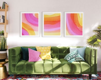 Bright Abstract Art - Etsy