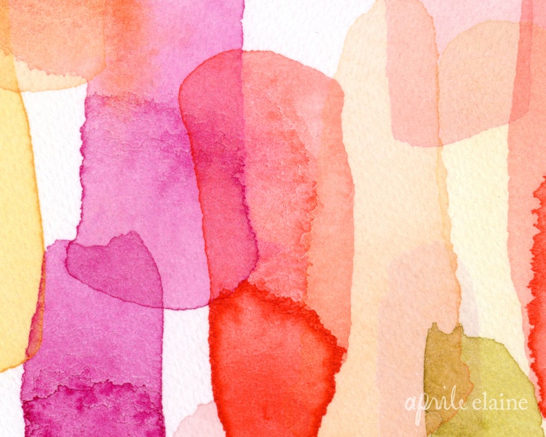 Bright Watercolor Prints Colorful Wall Art Printable - Etsy