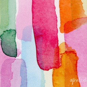 Bright Watercolor Prints Colorful Wall Art Printable - Etsy