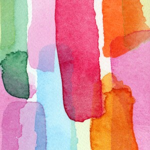 Bright Watercolor Prints, Colorful Wall Art Printable Download, Bright ...