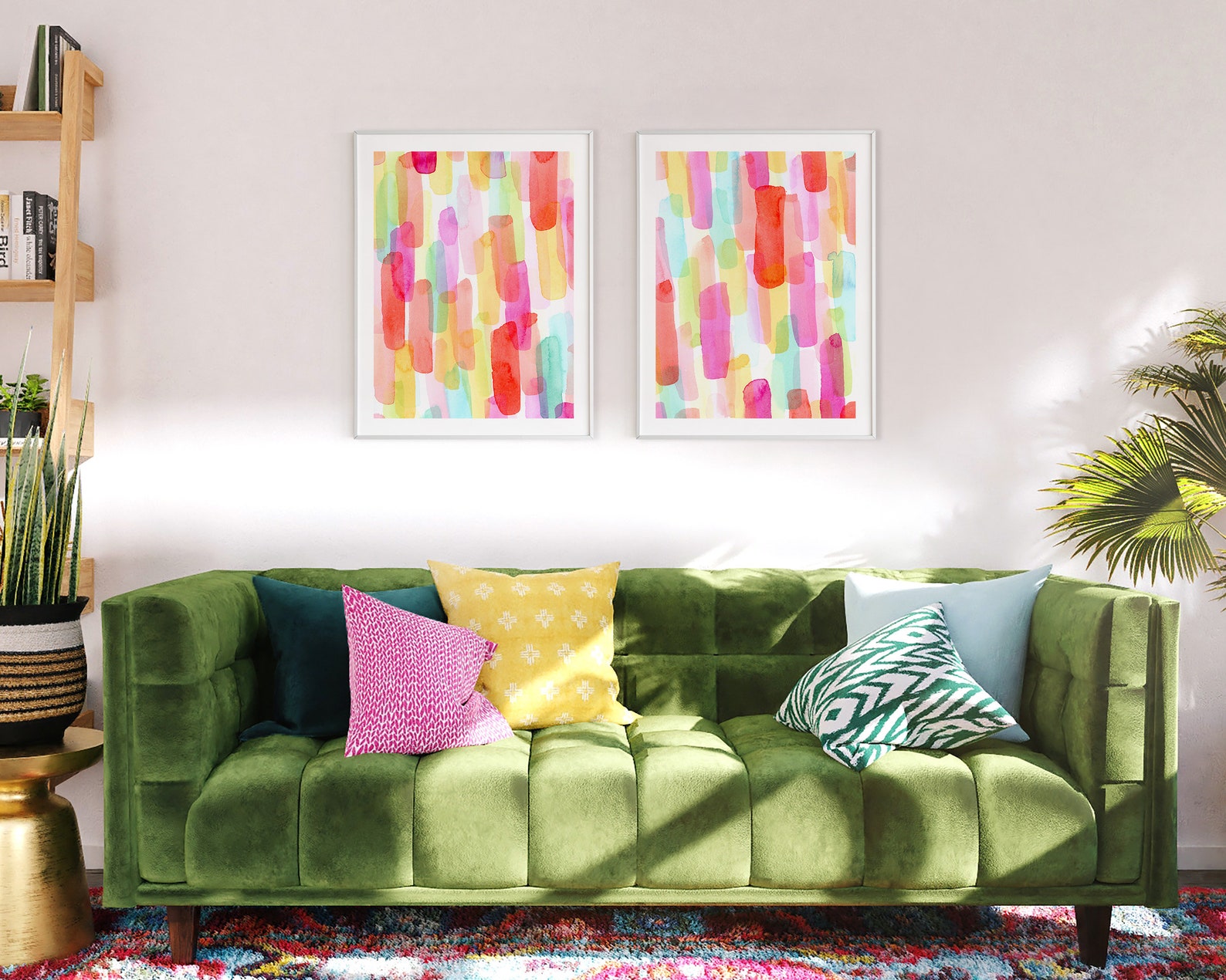 Bright Wall Art Prints Colorful Rainbow Artwork Bright - Etsy