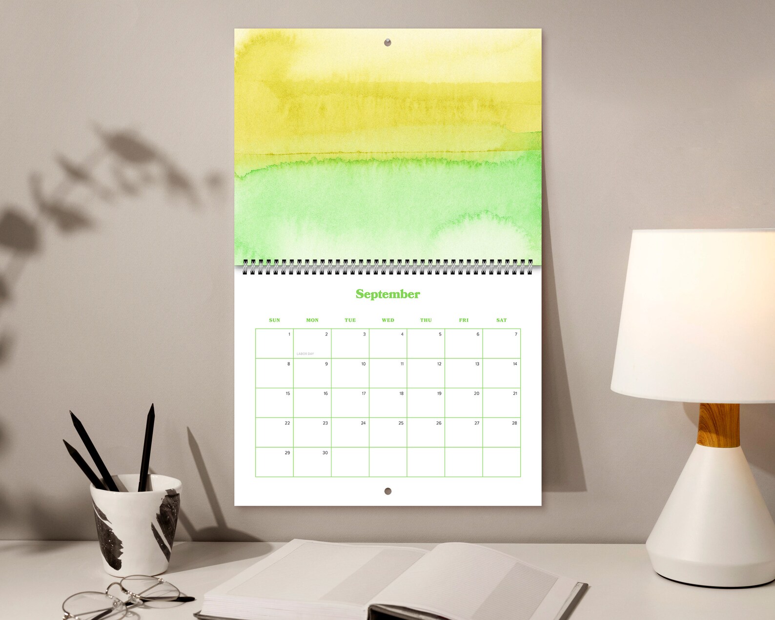 Colorful 2024 Wall Calendar, 12 Month Abstract Art Calendar, Colorful ...