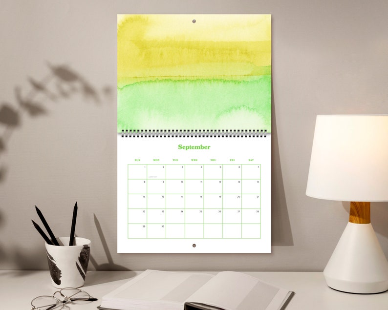 Colorful 2024 Wall Calendar, 12 Month Abstract Art Calendar, Colorful ...