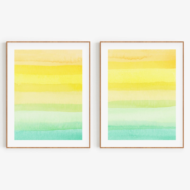 Bright Yellow Art - Etsy