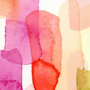 Bright Watercolor Prints, Colorful Wall Art Printable Download, Bright ...