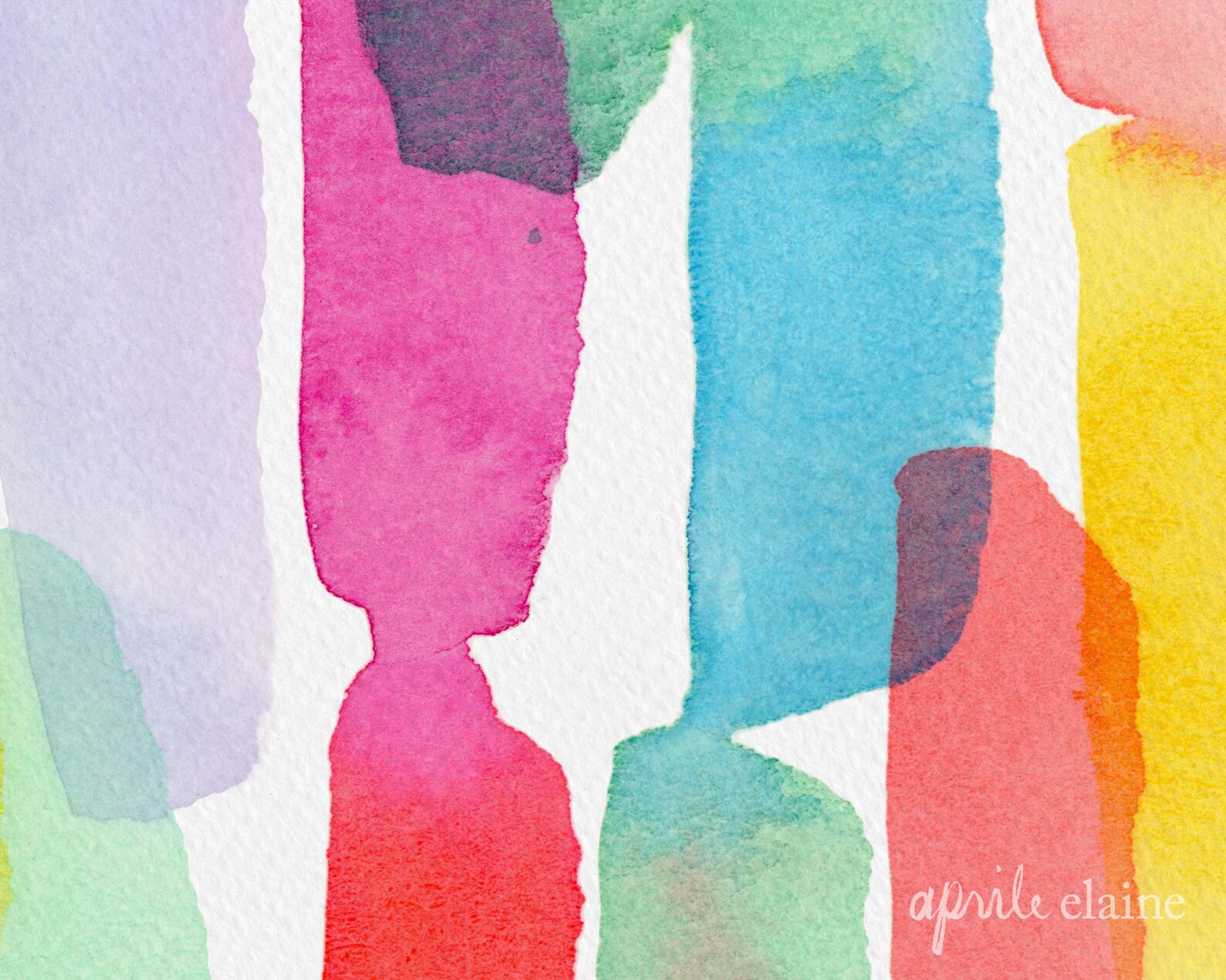 Bright Colored Wall Art Set Colorful Art Prints Watercolor | Etsy