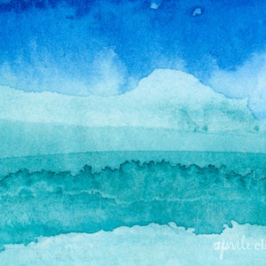 Set of 3 Prints Bright Color Watercolor Prints Downloadable | Etsy