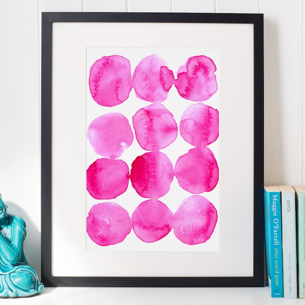 Hot Pink Watercolor - Etsy