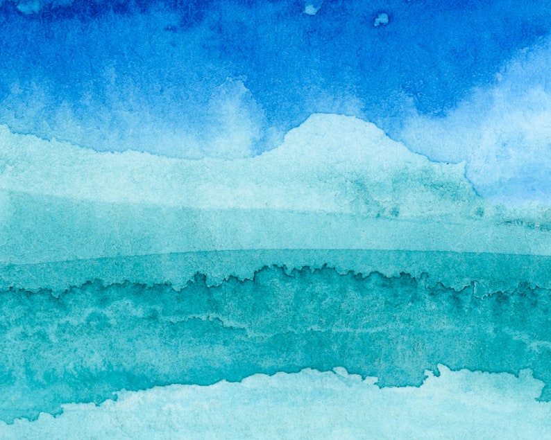 Set of 3 Prints Bright Color Watercolor Prints Downloadable - Etsy