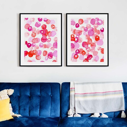 Bright Watercolor Prints Colorful Wall Art Printable - Etsy