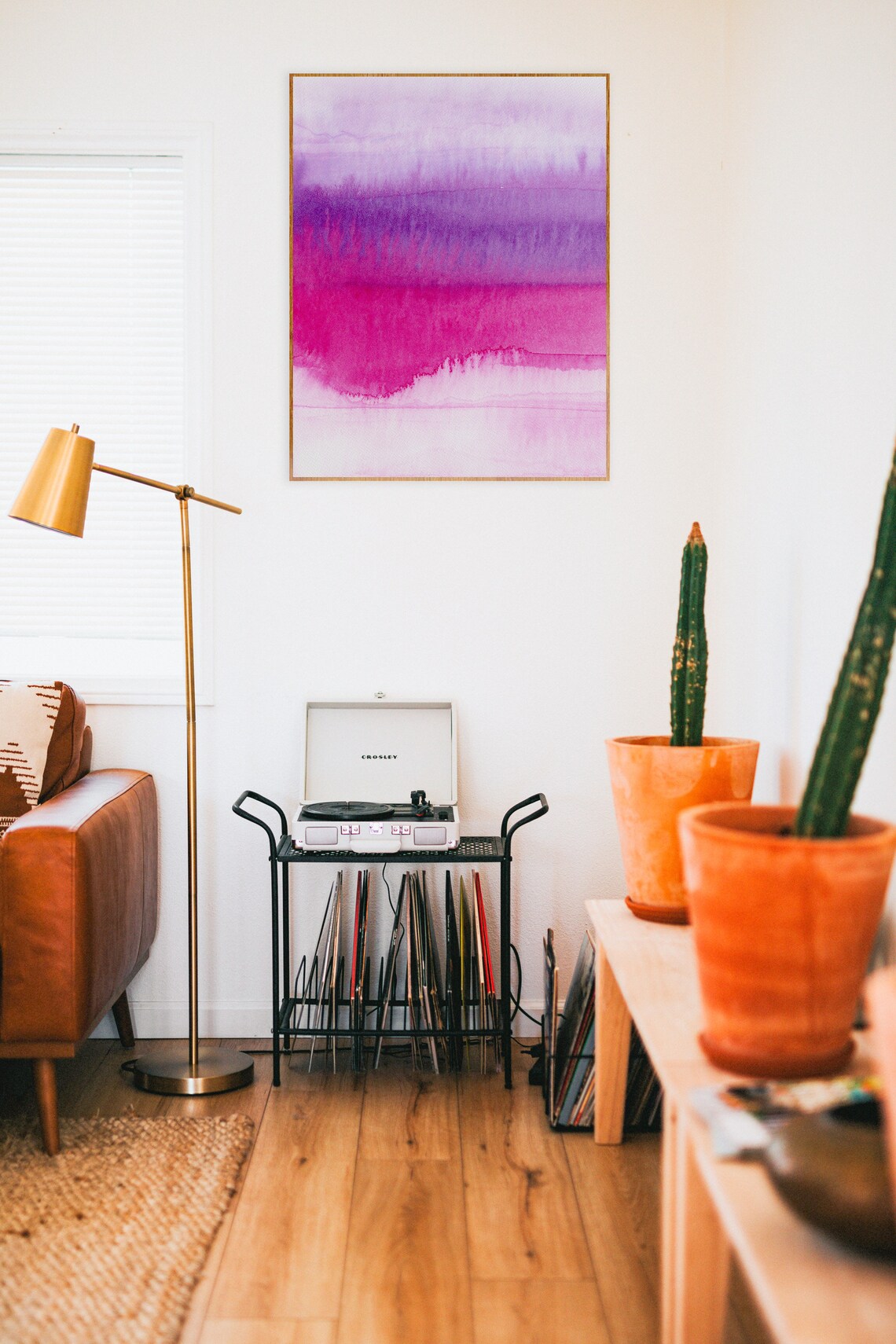 Magenta & Purple Watercolor Art Prints Bright Color Wall Art | Etsy