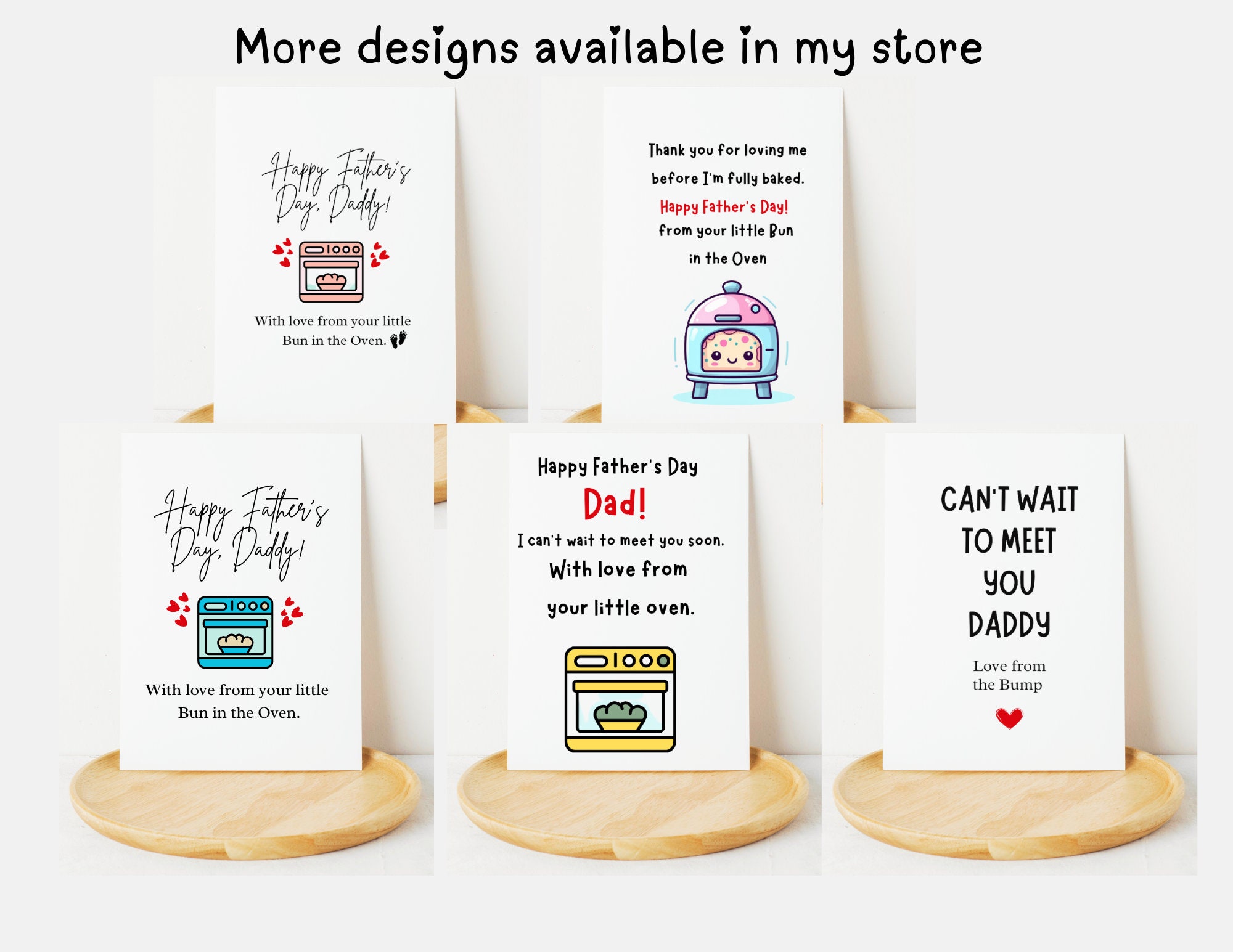 Digital Father's Day Card From the Bump, Card for Him, Happy Father's ...