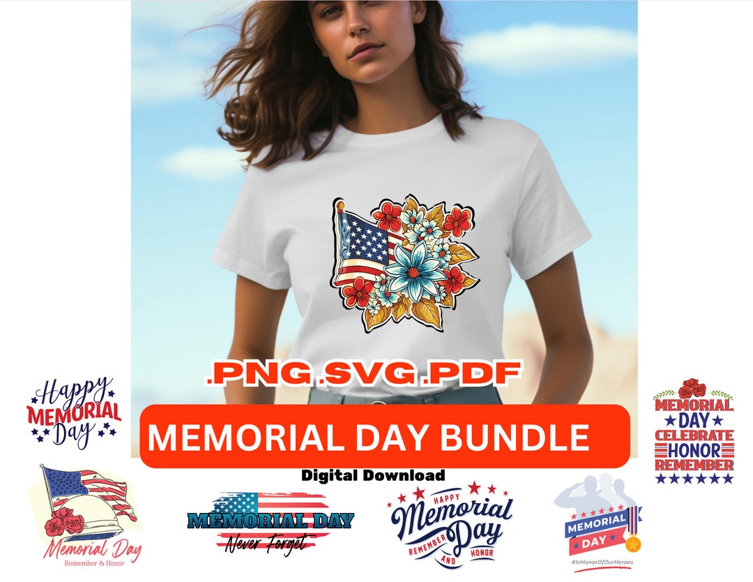 Memorial Day SVG Bundle: Patriotic USA Designs (digital Download) - Etsy