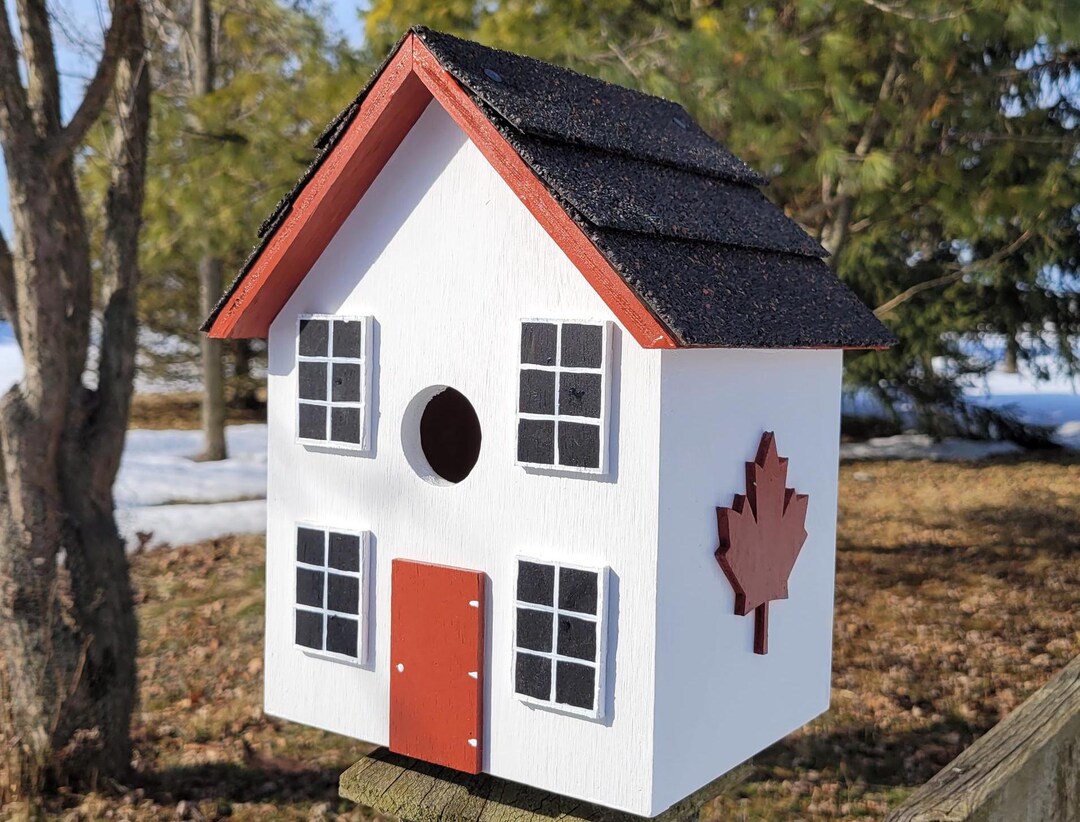 Canada Birdhouse, Handmade Bird House, Outdoor Wood Birdhouse ...
