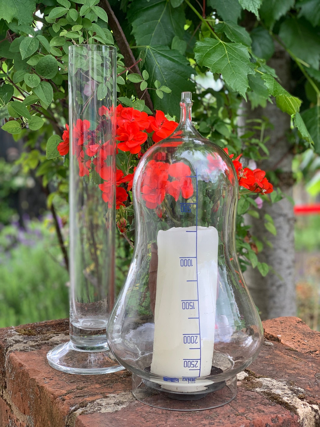 Cylinder Vase Laboratory Glass, Vintage Chemistry Equipment - Etsy