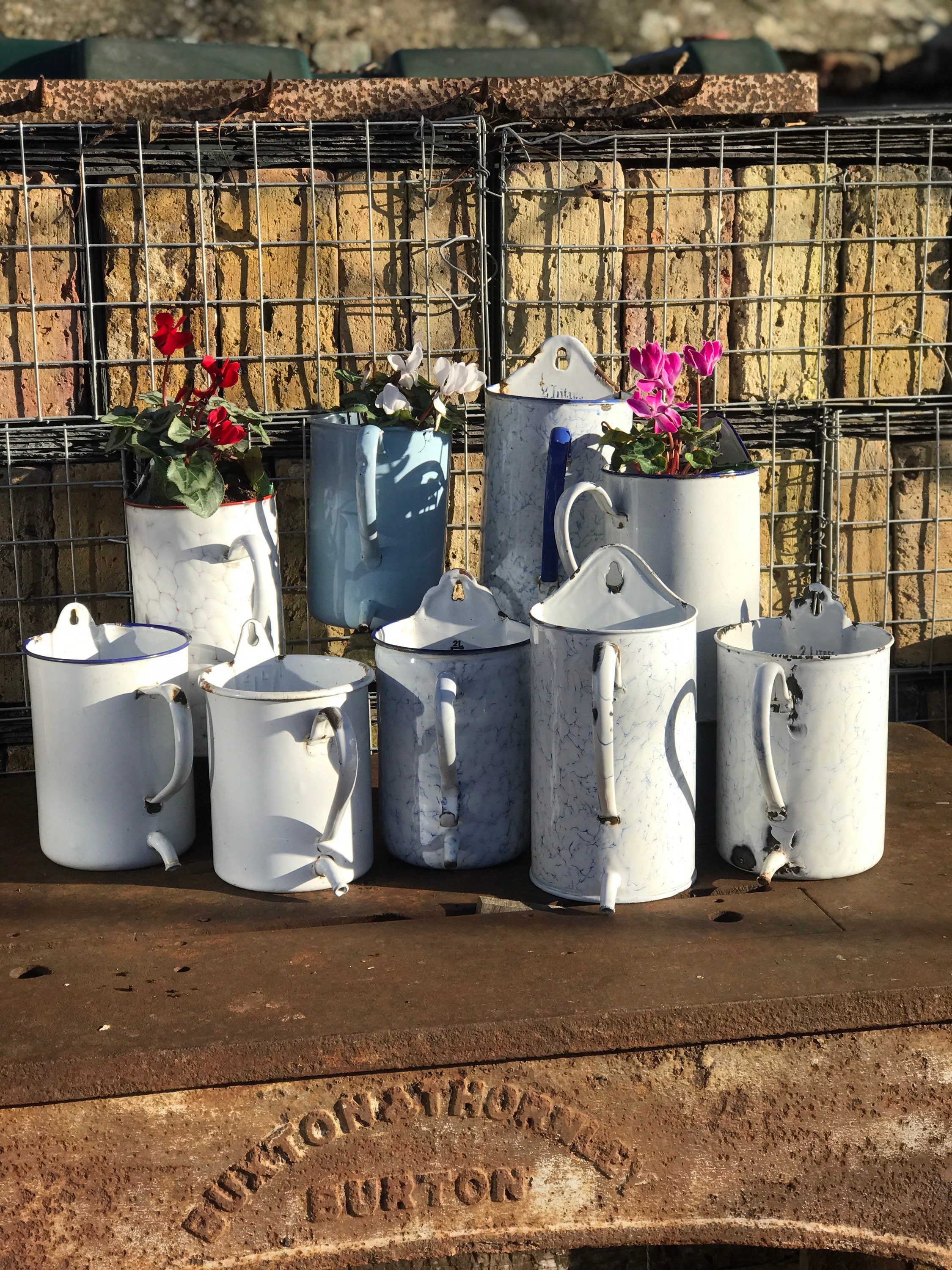 Enamel Irrigation Jug Planter - Etsy