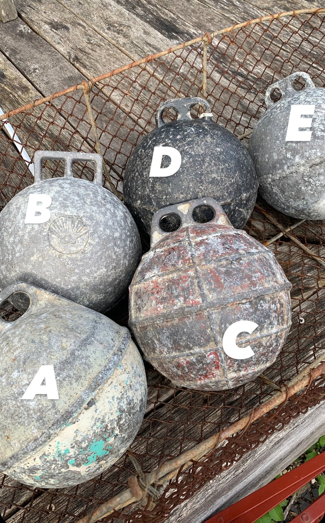Antique French Metal Bouy - Etsy