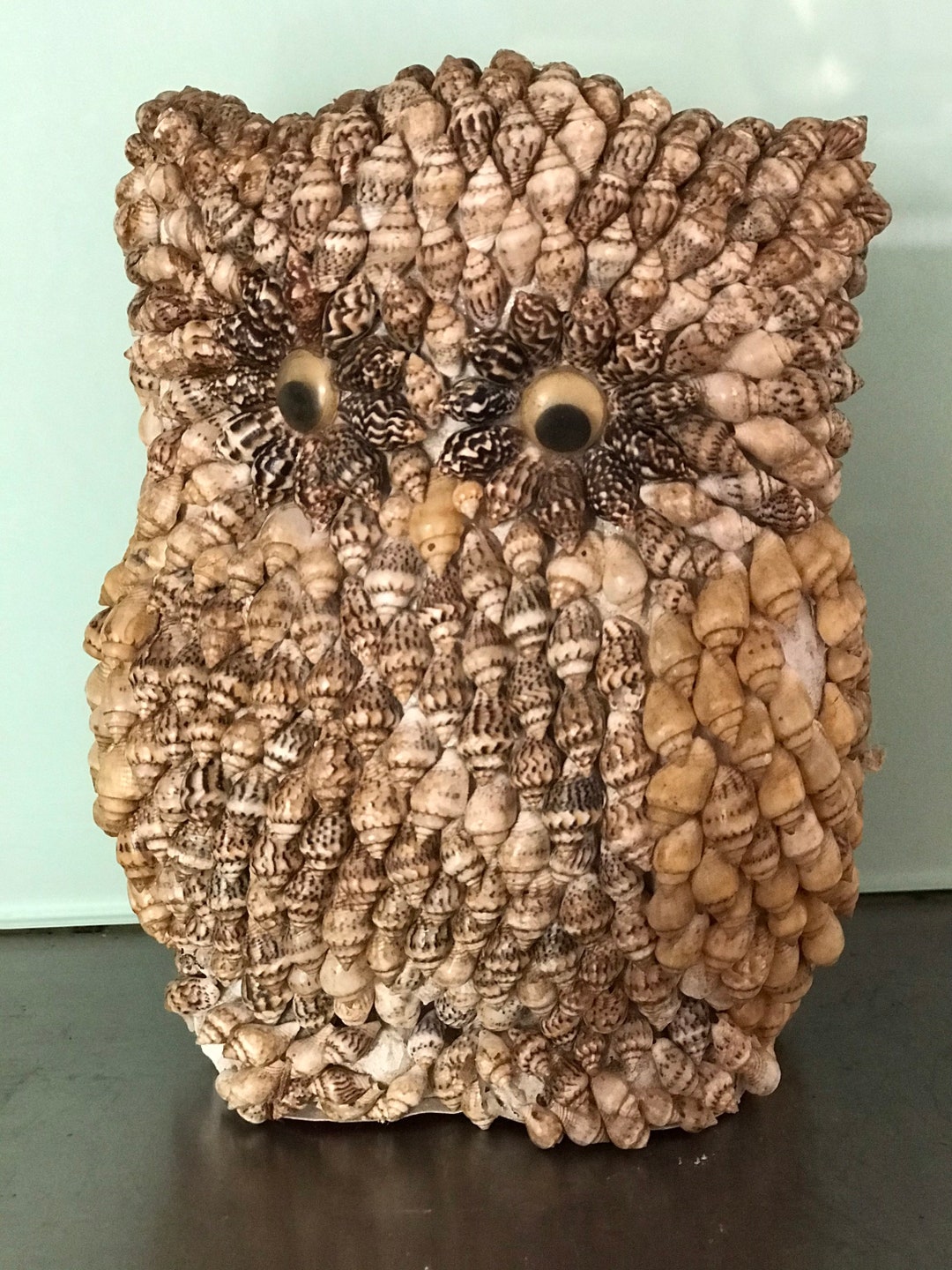 Tramp Art Owl in Shells - Etsy UK