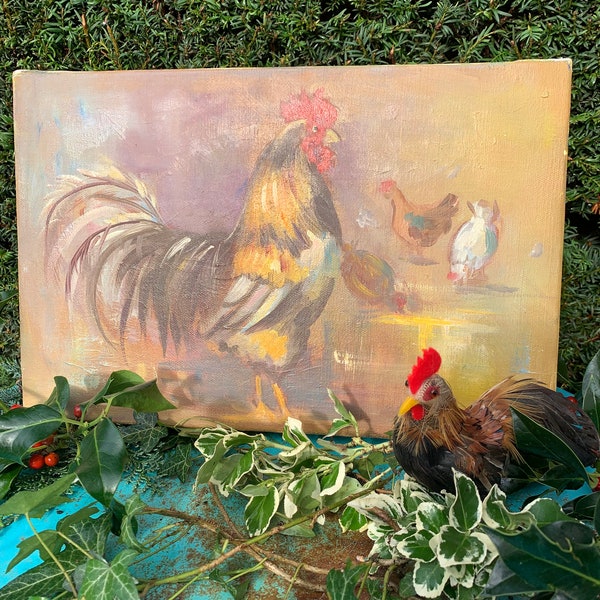 French Cockerel Painting - Etsy
