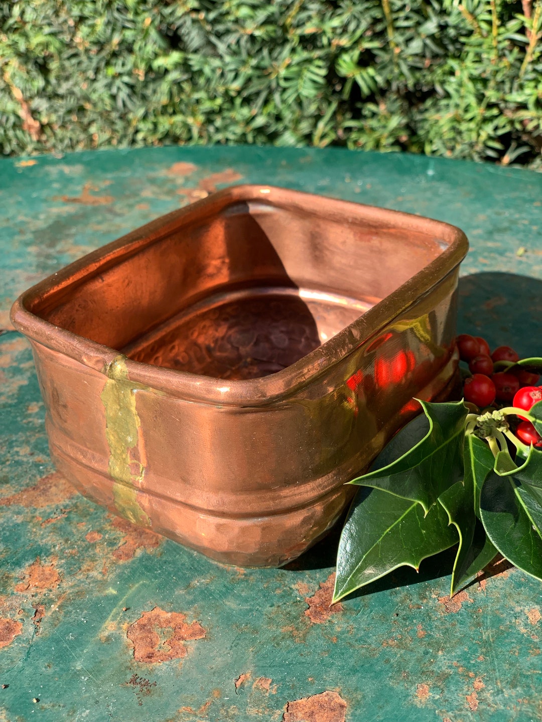 French Copper Bowl Planter Kitchen Storage - Etsy