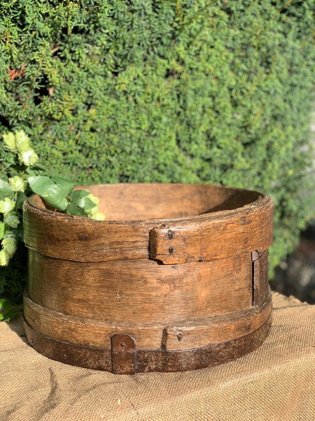 Antique Grain Bin Measure Bin Barrel PLUS the BLUE HOOK as Discussed - Etsy