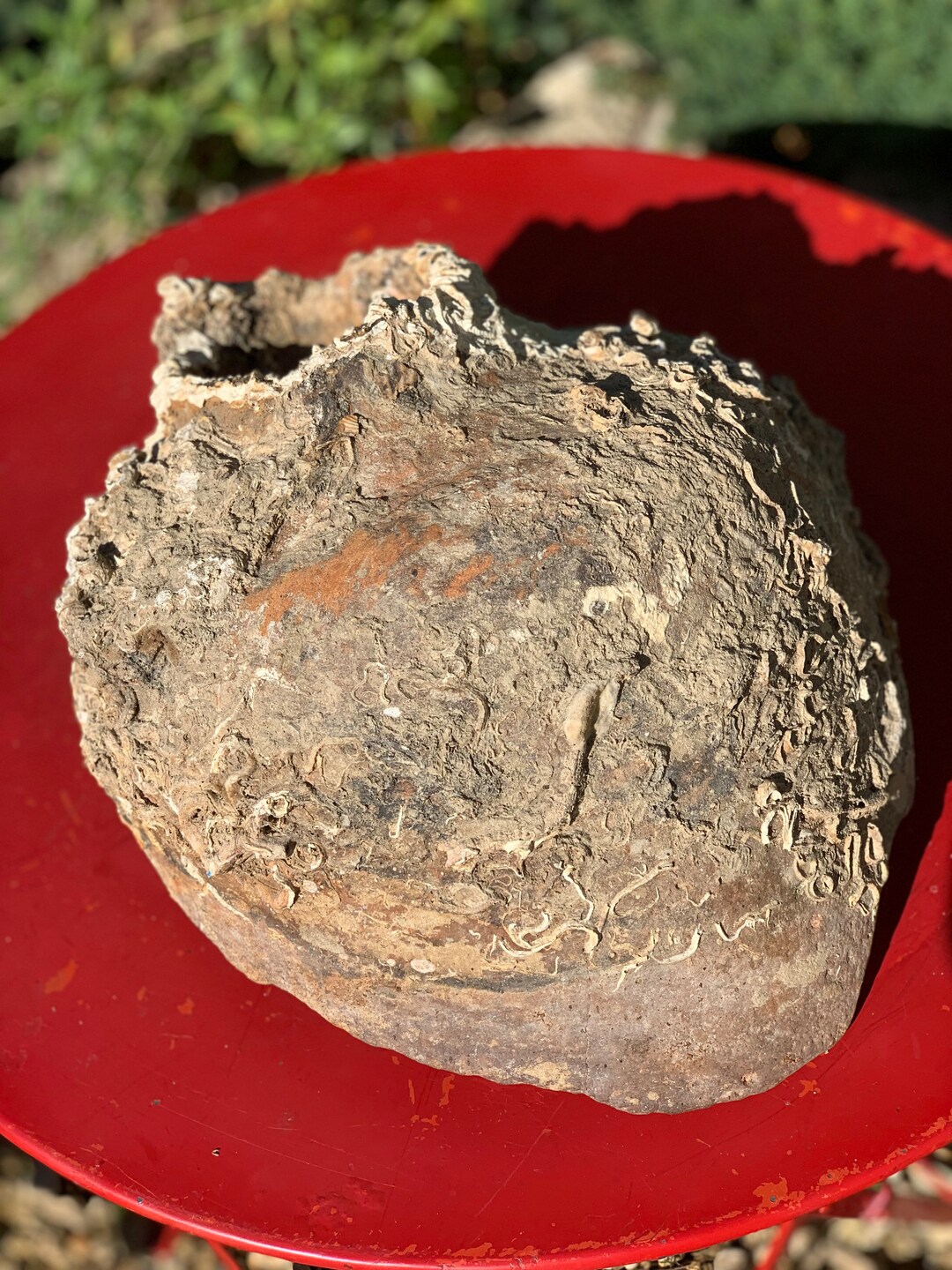 Antique Encrusted Clay Urn Vessel - Etsy