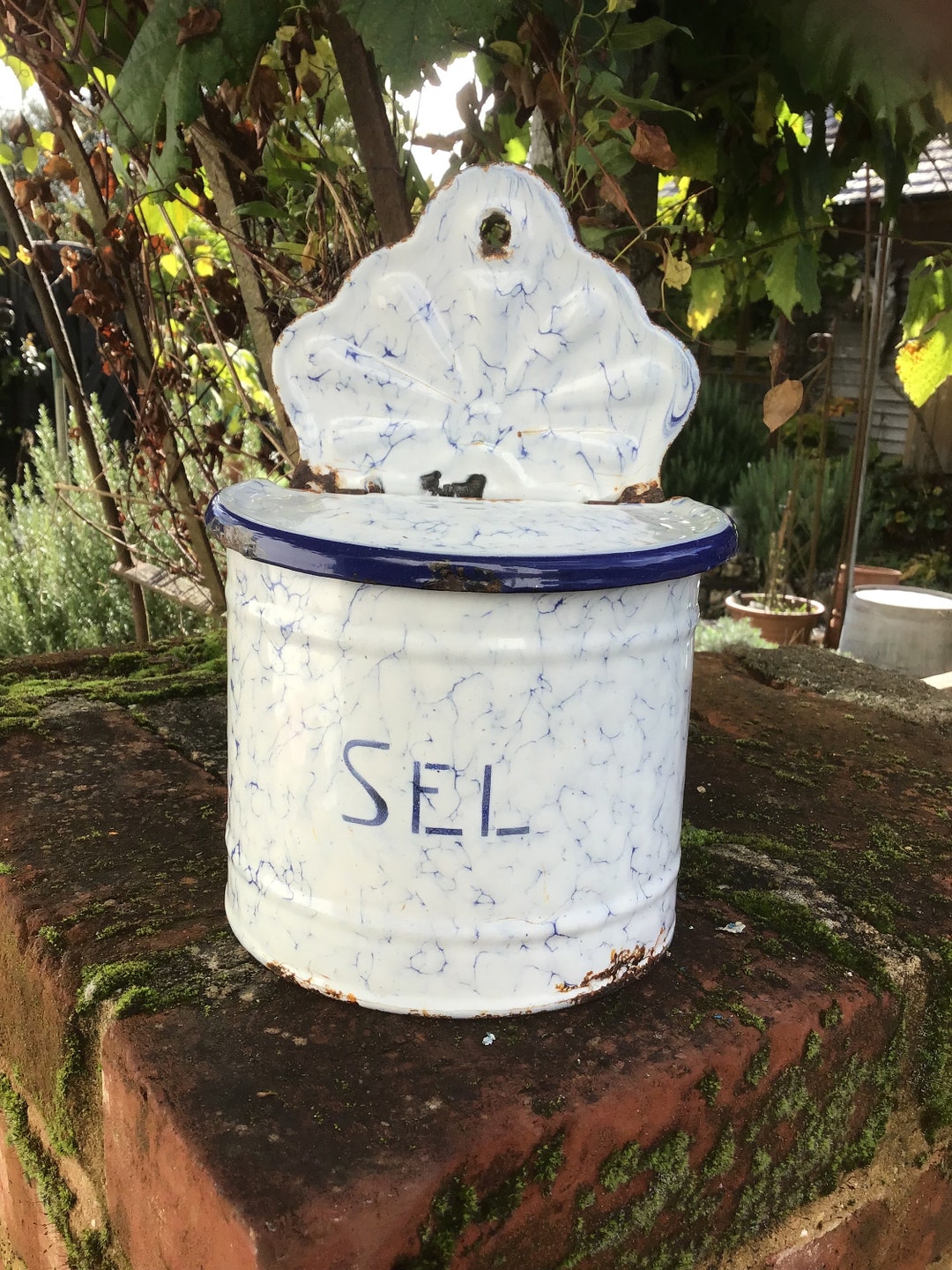 Enamel Sel Pot French Country Farmhouse, Circa 1950's - Etsy