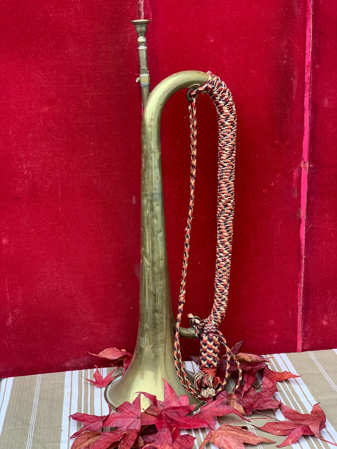 Antique French Brass Bugle/trompette / Tumpet CLAIRON MACON French ...