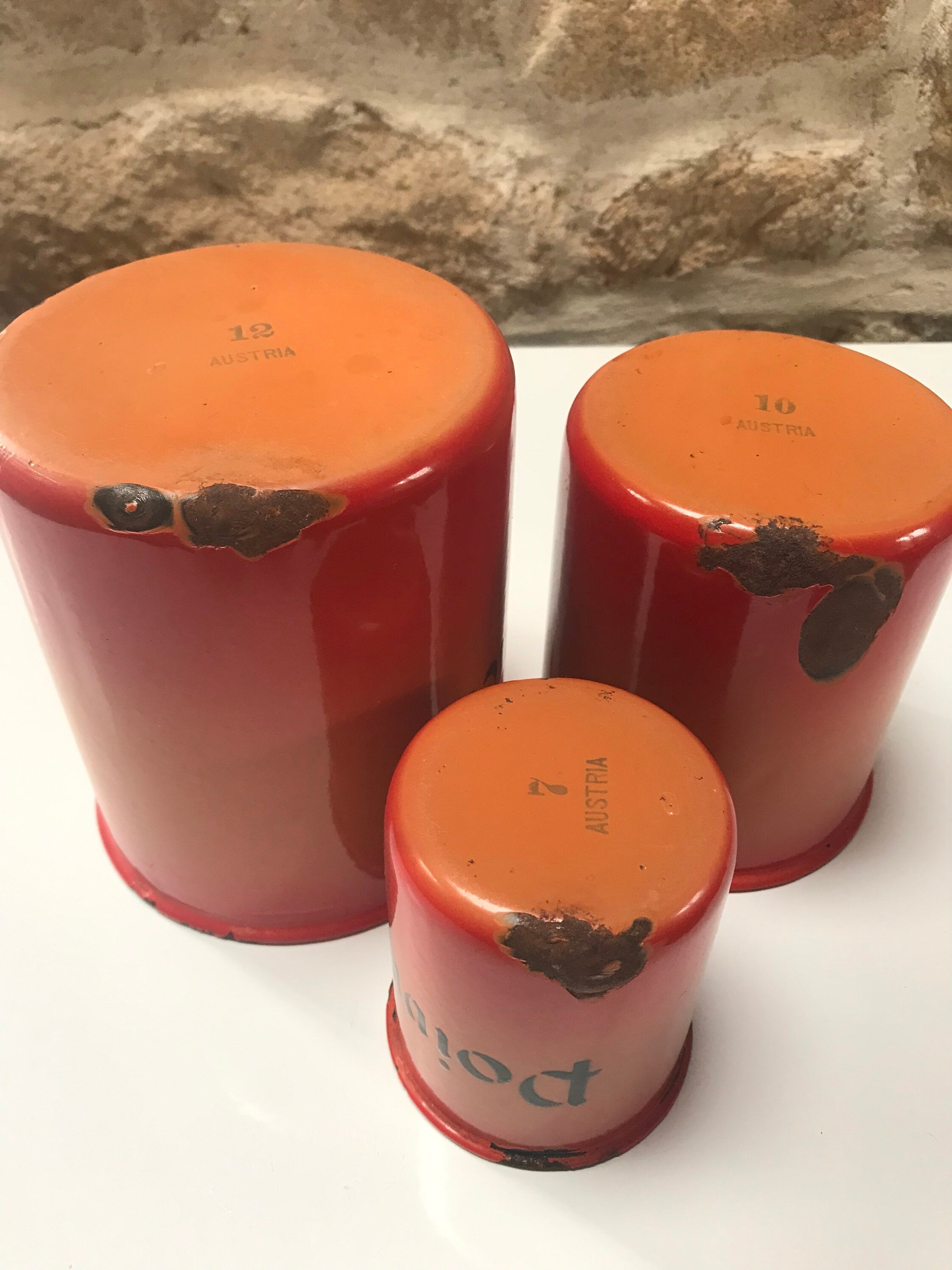 Enamel Canister Set Austrian Cuisine kitchen Storage - Etsy UK