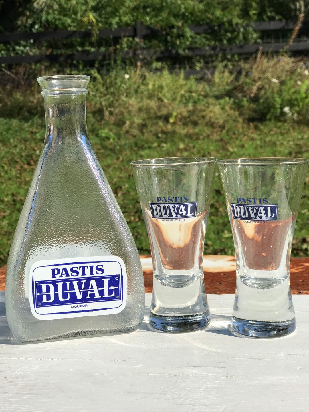 Pastis Duval Carafe and Glass Set Aperitif Glass Water Carafe, French ...