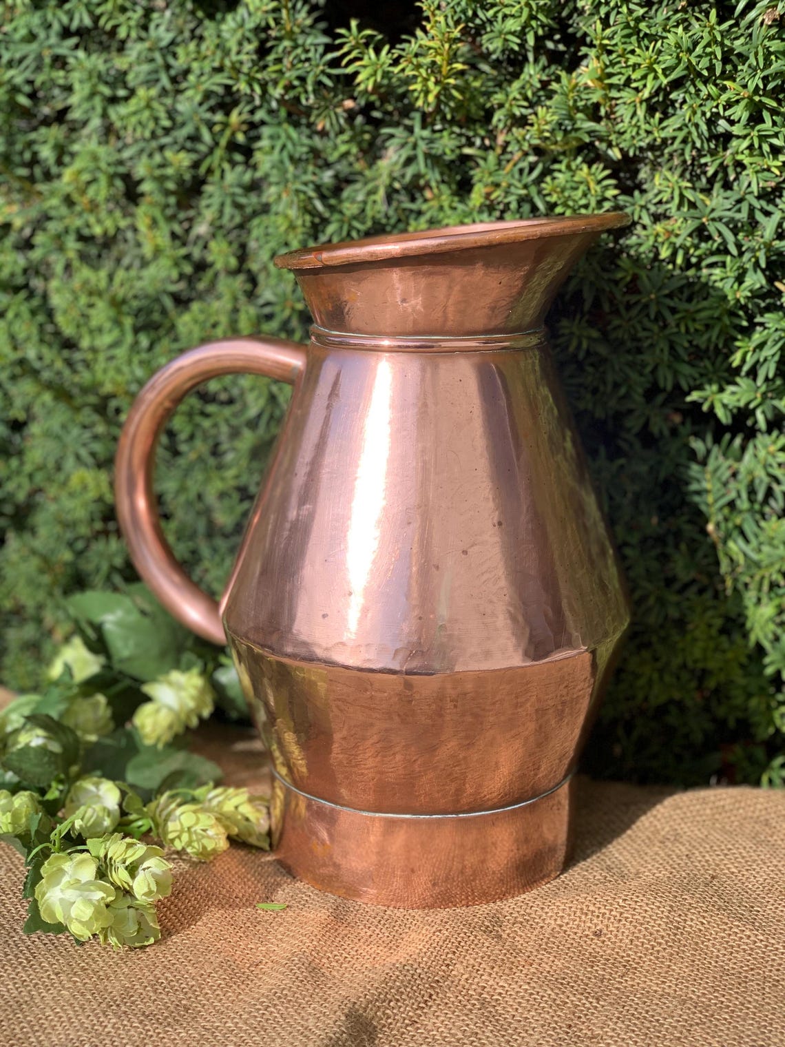 Copper Jug Pitcher Vase - Etsy