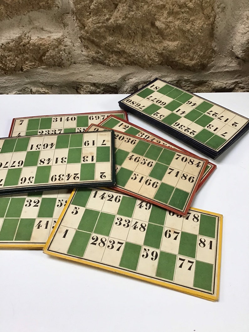 Vintage Bingo Cards Vintage Game - Etsy