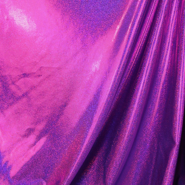 Dark Pink Holographic Fabric - Etsy