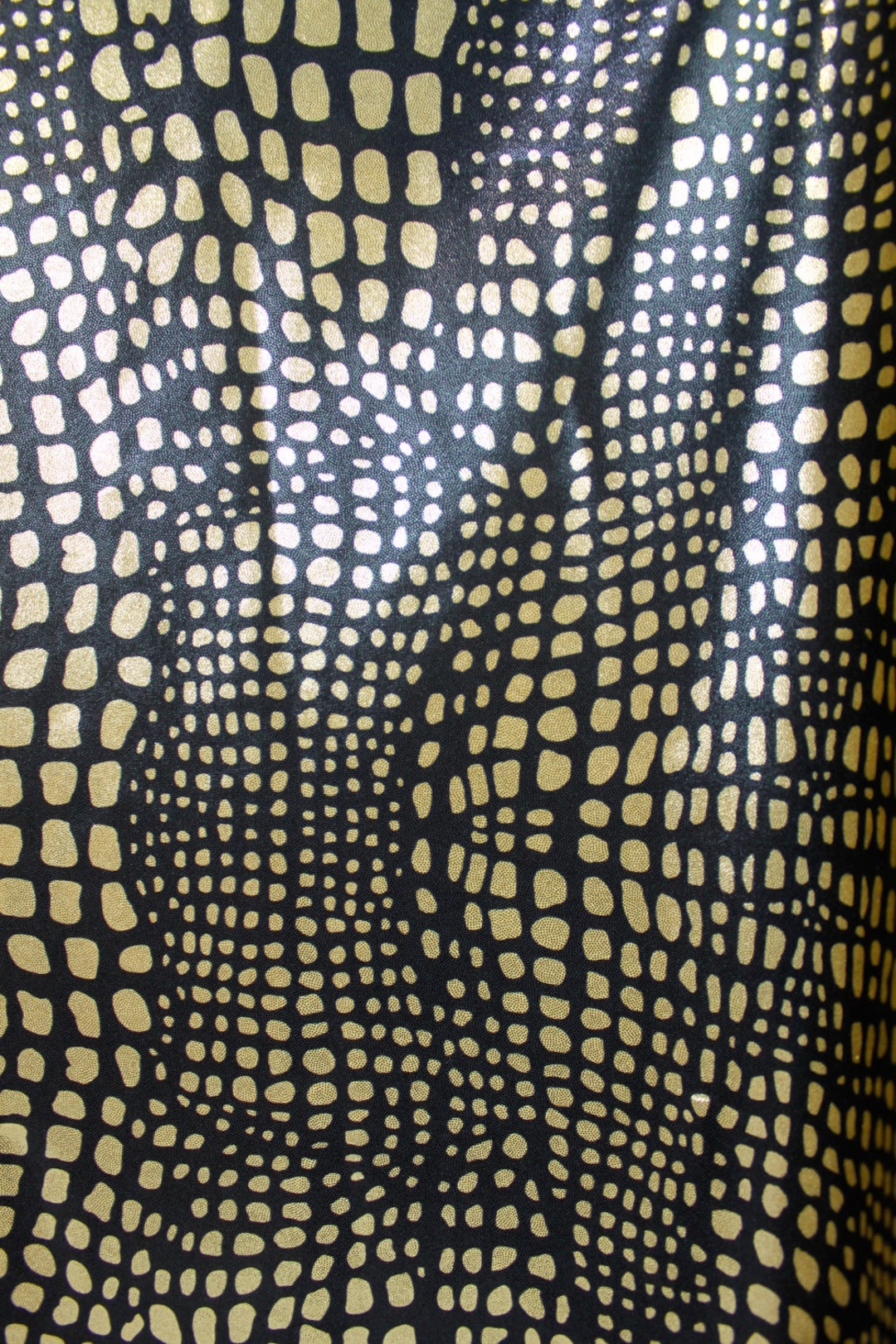 Gold Snake Print Spandex 4-way Stretch by Yard, Custom Print/ Swimsuit ...