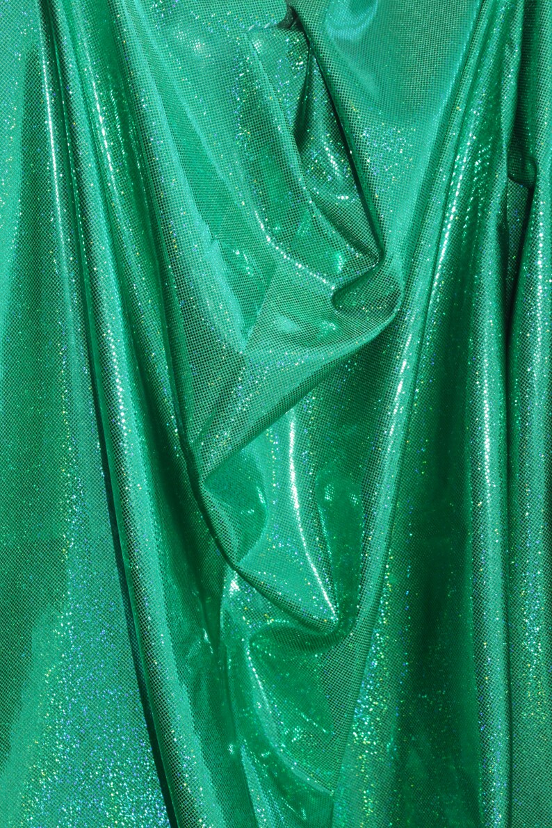 Green Hologram Spandex 4-way Stretch by Yard / Fabric Store / Cut ...