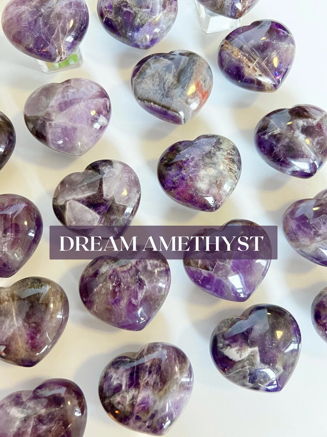 Chevron Amethyst Heart: Puffy Healing Crystal Carving - Etsy