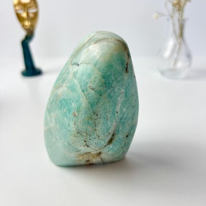 Malagasy Amazonite Freeform: Blue Green Polished Crystal Decor - Etsy