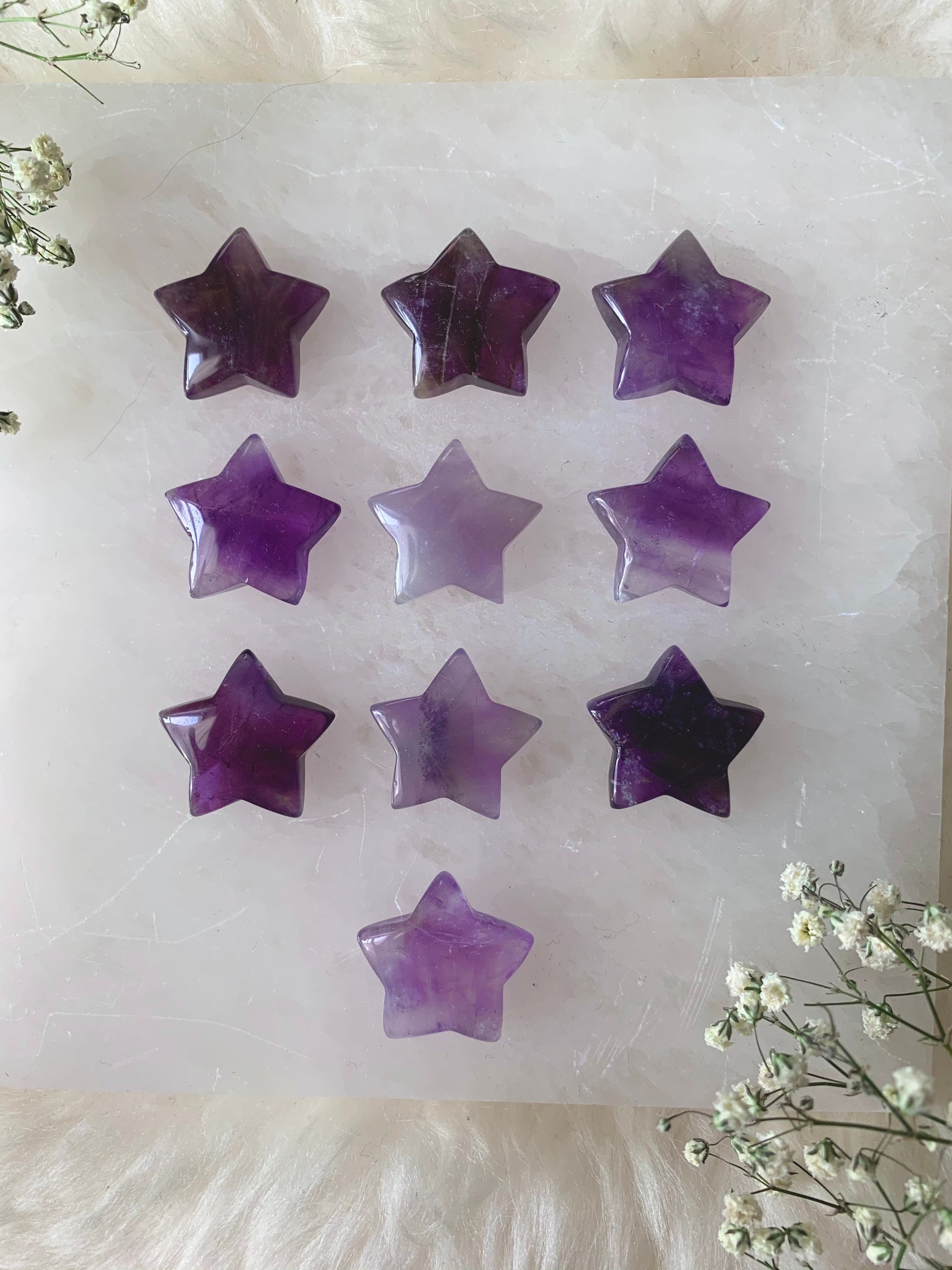 ONE Amethyst Star Mini Amethyst Carving Purple Amethyst Star - Etsy
