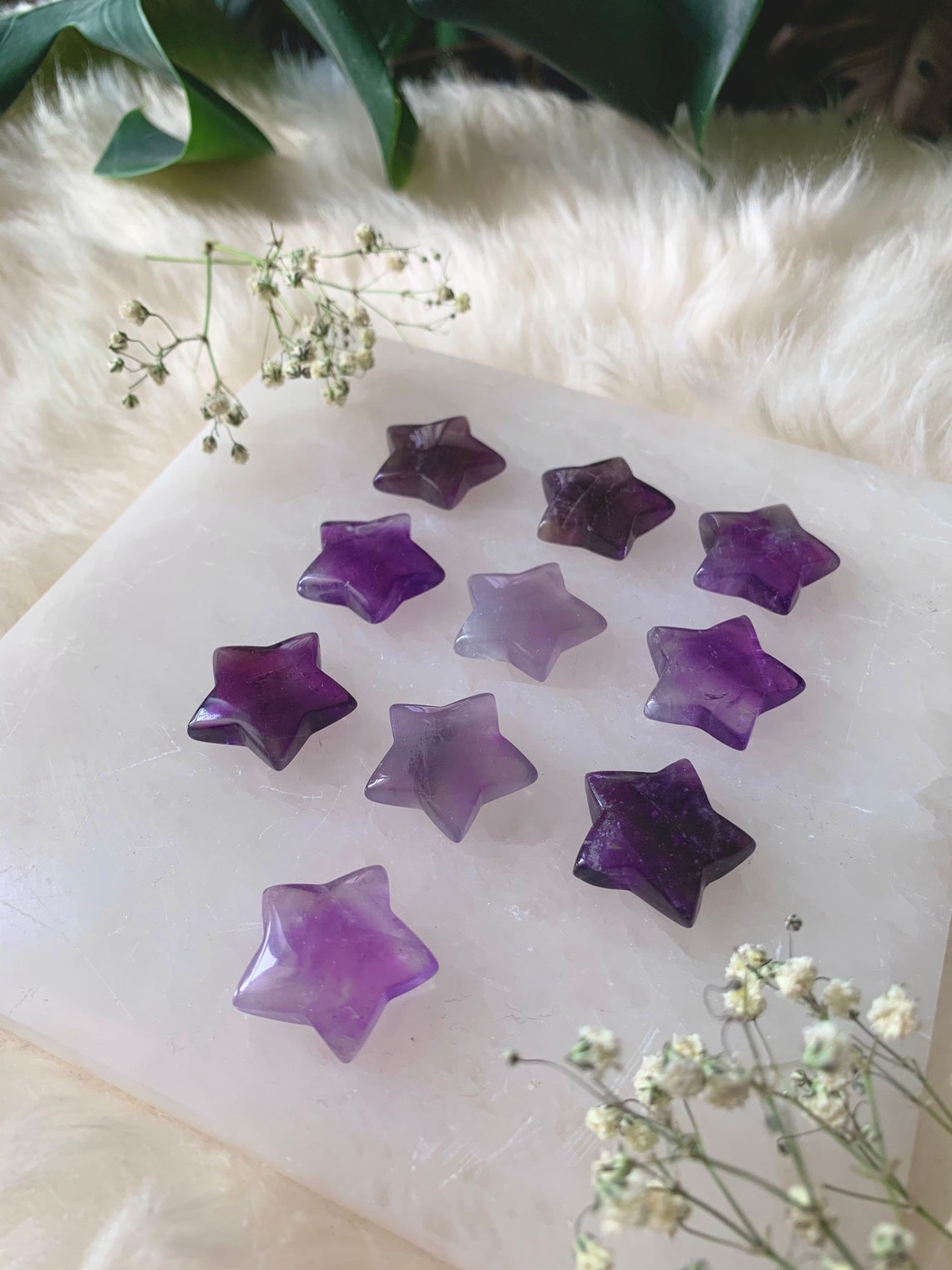 ONE Amethyst Star Mini Amethyst Carving Purple Amethyst Star - Etsy