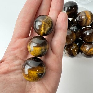 Tigers Eye Mini Spheres, Golden Tigers Eye Ball, Chatoyant Minerals ...