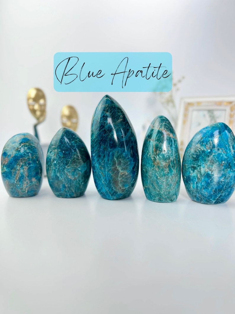 Blue Apatite Freeform: Natural Healing Crystal From Madagascar - Etsy