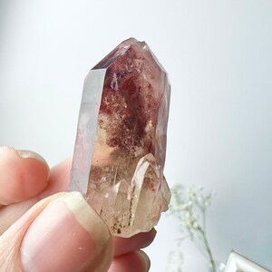 Red Phantom Quartz, Hematite Quartz Points, Iron Inclusions, Hematoid Phantoms, Natural ...