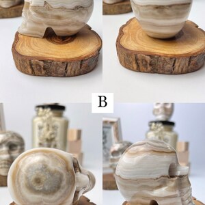 Mexican Onyx Skull, Stone Carving, Banded Onyx Crystal Skulls, OOAK ...