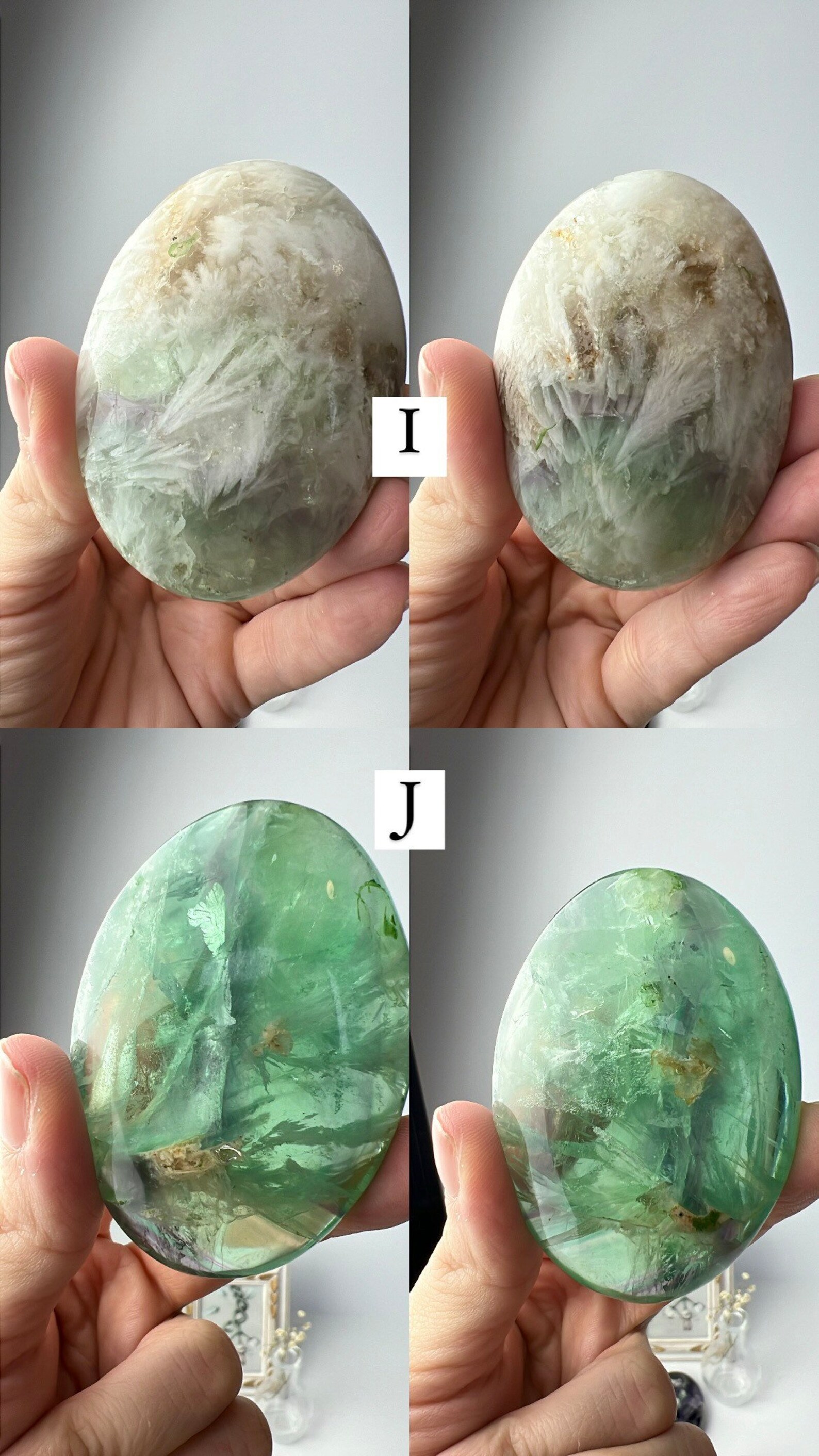 Jumbo Rainbow Fluorite Palm Stones Natural Fluorite Scolecite - Etsy