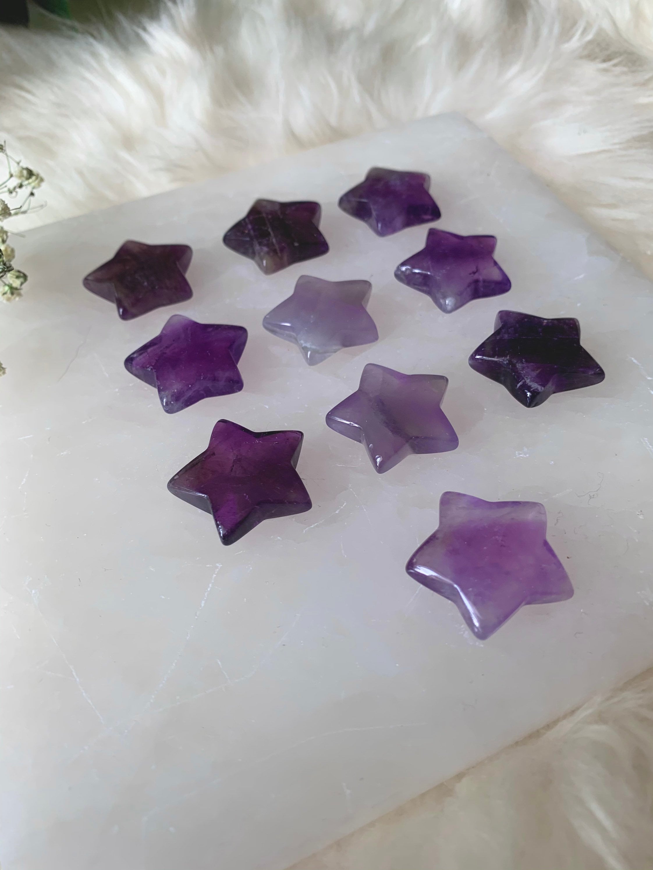 ONE Amethyst Star Mini Amethyst Carving Purple Amethyst Star - Etsy