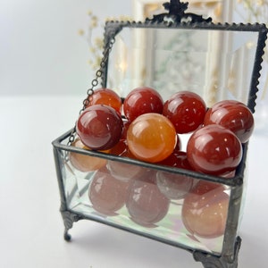Mini Carnelian Spheres, Crystal Sphere, Red Orange Crystals, Agate Ball ...