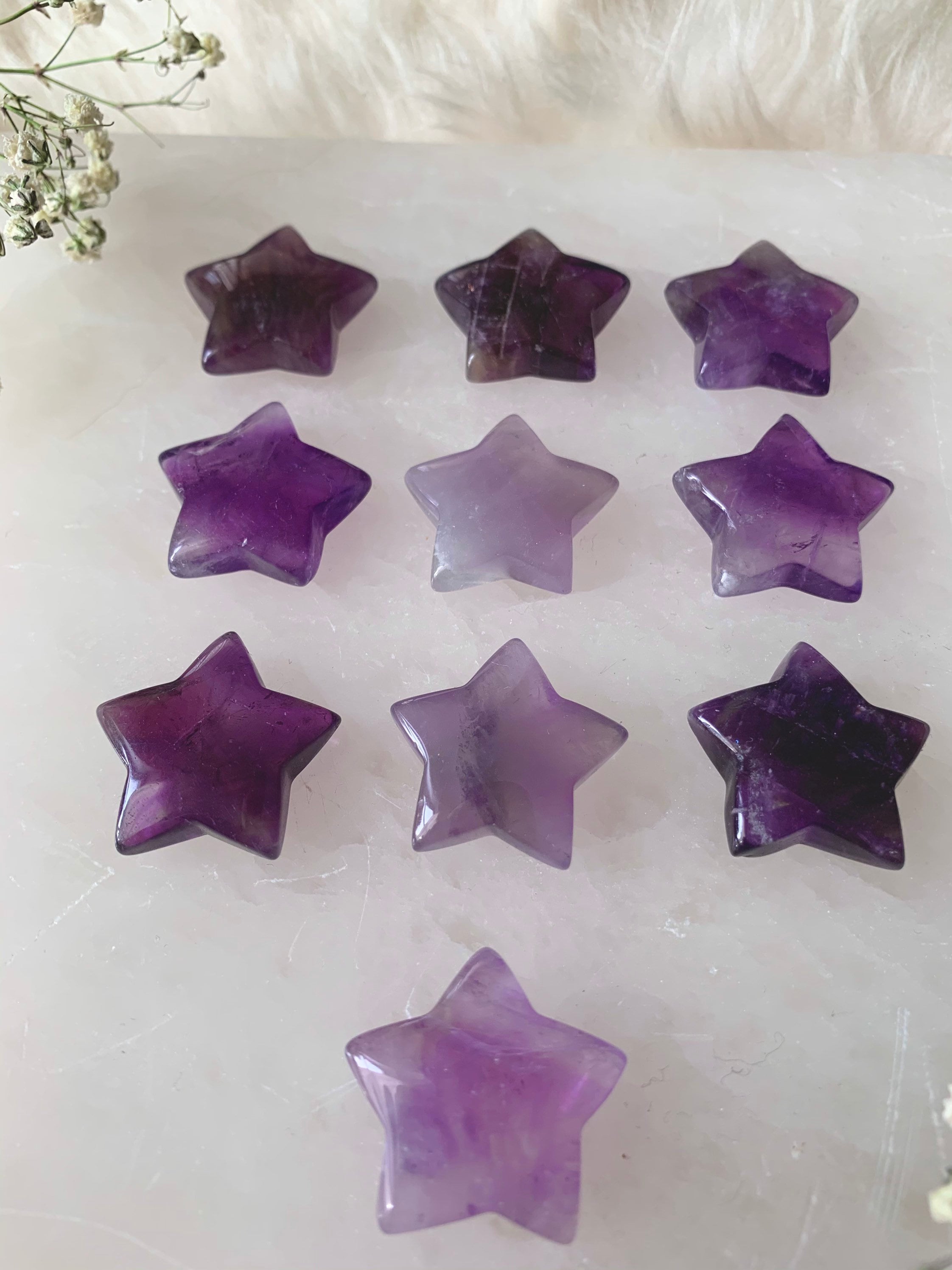 ONE Amethyst Star Mini Amethyst Carving Purple Amethyst Star - Etsy