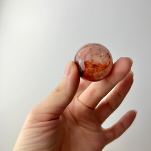 Mini Fire Quartz Spheres, Hematoid Spheres, Red Brown Yellow Iron Inclusions, Crystal Home Decor ...